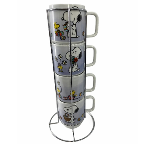 Peanuts | Dining | Peanuts Snoopy Mugs Stacked Ceramic Coffee Easter ...